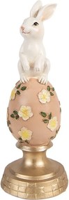 Dekorace králík na květovaném vajíčku - Ø 10*26 cm