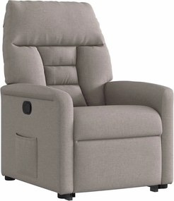 Zvedací polohovací křeslo taupe textil 3303039
