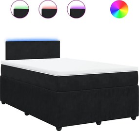 Box spring postel s matrací černá 120 x 190 cm samet 3289982