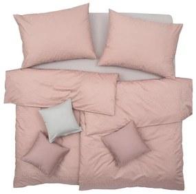 SCANquilt povlečení ELEGANT PLUS royal starorůžová 140 x 220/70 x 90 cm