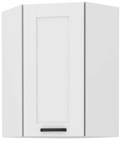 Horní rohová kuchyňská skříňka Lucid 58 x 58 GN 90 1F (bílá + bílá). 1041046