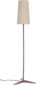 Béžová stojací lampa s textilním stínidlem (výška 166 cm) Assam – Bizzotto