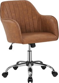 Kancelářská židle Yaheetech – retro hnědá (255978485927)