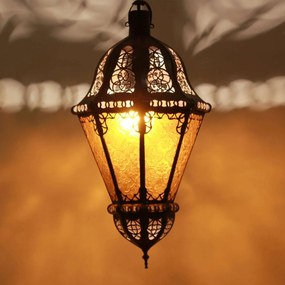 Orientální závěsná lampa Salma žlutá