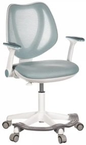 Dětská židle modrá síťovina bílý kříž podpěrka nohou KA-C806 BLUE