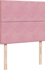 Box spring postel s matrací růžová 120 x 200 cm samet 3293181