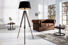 Bighome - Stojací lampa SIL, 145cm – černá, stříbrná