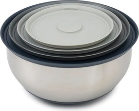 Nerezové mísy v sadě 4 ks ve stříbrné barvě ø 28,5 cm Nest Prep&Store – Joseph Joseph