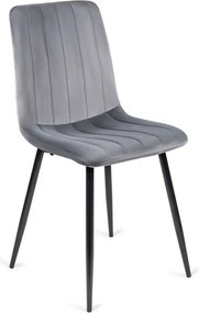 Jídelní židle Vabo Velvet, šedá