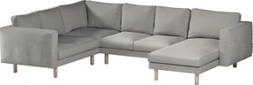 Potah na pohovku IKEA Norsborg rohová, 5-místná se šezlongem barva šedá látka pletený vzor
