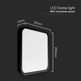 LED Koupelnové stropní svítidlo se senzorem LED/18W/230V IP44 4000K 29x29 cm +DO