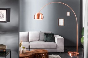 Designová kovová stojací lampa zlatohnědá - Caeli