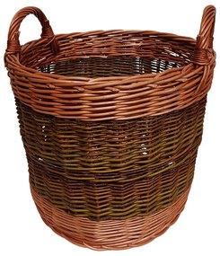 HRADIL Proutěný koš na dřevo a slámu kulatý 50 x 55 cm přírodní