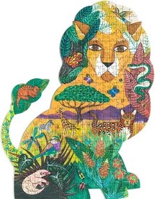 DJECO Obrysové puzzle Lev / 350 dílků / 46x60 cm