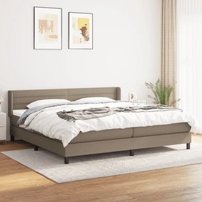 Box spring postel s matrací taupe 200x200 cm textil 3129821
