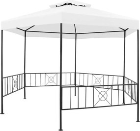 Zahradní altán 323 x 275 x 265 cm bílý 180 g/m² 312233