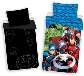 Jerry Fabrics povlečení bavlna Avengers 02 svítící efekt 140x200+70x90 cm