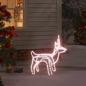 Vánoční sob s teplými bílými LED 60 x 30 x 60 cm