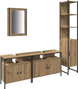 Sada koupelnového nábytku 4 ks Artisanový dub 3334420
