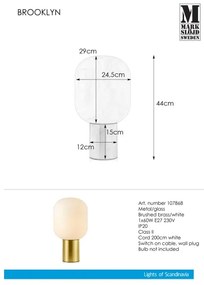 Markslöjd 107868 - Stolní lampa BROOKLYN 1xE27/60W/230V