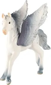 ZOOTED Figurka Jednorožec s křídly bílo-šedý hříbě / Plast / 11 cm / 3