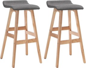 Barové židle 2 ks tmavě šedé textil 249577
