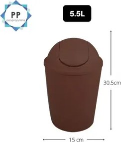 MSV AKO výklopný koš 5.5 L hnědý / plast