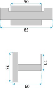 Rea Oste, 2-háček na ručník, chromová, REA-88026