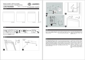 Zrcadlo se zaoblenými rohy a s LED osvětlením do koupelny, na zeď a na chodbu 412-412