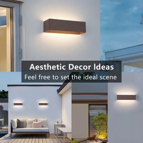 Brilagi - LED Venkovní nástěnné svítidlo DONNANI LED/12W/230V 30 cm hnědá IP44