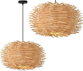 Toolight Toolight, stropní svítidlo BOHO NATURAL 1xE27 APP1486-1CP, přírodní hnědá, OSW-05942