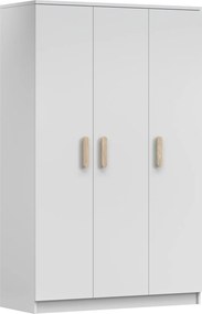 IDZ Šatní skříň SMYK I 3D 19, 120 cm Bílá / Barevné úchytky Barva: Modrá