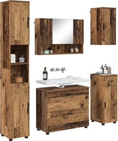 Sada koupelnového nábytku 5 ks Staré dřevo 35 x 30 x 192 cm 3393081