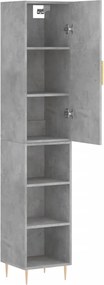 Skříň highboard betonově šedá 34,5x34x180 cm kompozitní dřevo 3198973
