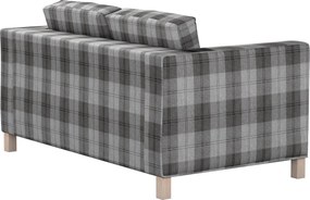 Potah na pohovku IKEA  Karlanda 2-místná, krátký barva šedá látka pletený vzor, vzorované