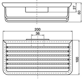 Emco System 2 - Košík do sprchového koutu, 20x10 cm 354500104