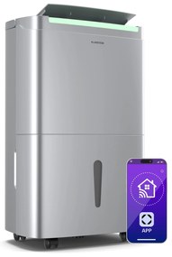 Klarstein DryFy Connect 50 odvlhčovač vzduchu, 50 l/den, 45-55 m², ovládání pomocí aplikace, mobilní, nádrž na vodu
