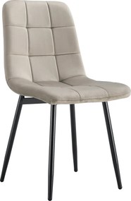 Židle, šedohnědá Taupe Velvet látka/černá, RAMITA TYP 3