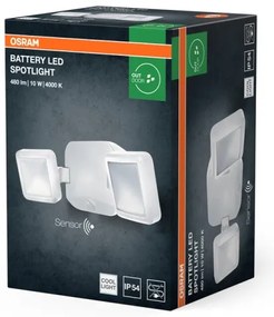 Osram - LED Venkovní nástěnný reflektor se senzorem BATTERY 2xLED/5W/4xD IP54