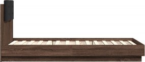 Rám postele s čelem hnědý dub 75 x 190 cm kompozitní dřevo 3209981