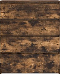 Příborník kouřový dub 80x35x99 cm kompozitní dřevo 3328484