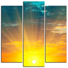 Obraz na plátně - Západ slunce - čtverec 3200C (105x105 cm)