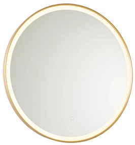 Koupelnové zrcadlo zlaté 70 cm včetně LED s dotykovým stmívačem - Miral