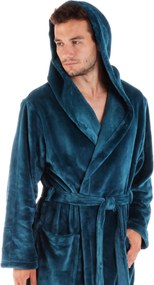 Unisex Petrolejový Župan s Kapucí Siena - Model 31 56 6430 - M