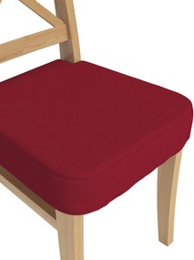 Sedák na židli IKEA Ingolf barva červená látka pletený vzor