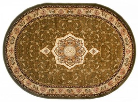 Kusový koberec klasický vzor 2 zelený ovál 160x220cm