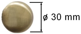 GARNÝŽE-HEBR Garnýž rýhovaná Cylinder mosaz dvojitá 150 cm