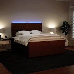Box spring postel s matrací růžová 200x200 cm samet 3294741