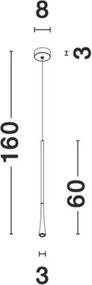 Závěsné LED svítidlo NOVA LUCE GOCCIO 6W 3000K 9102591