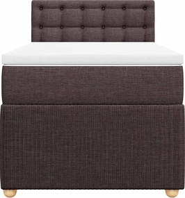 Box spring postel s matrací tmavě hnědá 90x200 cm textil 3289656